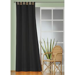 WIRTH Gardine &raquo;Daria&laquo; Schlaufen 1 Stk. tlg. schwarz Polyester 145cm, Schlaufen, 135cm