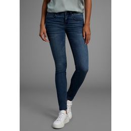 Arizona Damen Skinny-fit-Jeans &raquo;Shaping&laquo; skinny Passform, normale Leibh&ouml;he, in Stretch-Qualit&auml;t, Used-Look blau 80, K + L Gr