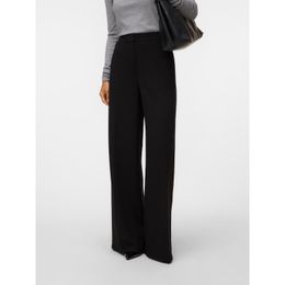 V&eacute;ro Moda Vero Moda Damen Anzughose &raquo;VMBELLIS MW WIDE PANT NOOS&laquo; Materialmix, wide fit schwarz XL, L&auml;nge 32