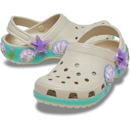 Crocs M&auml;dchen Clog &raquo;Classic Sea Sparkle Shaker&laquo; Sommerschuh, Strandschuh mit Glitter-Muscheln beige 22