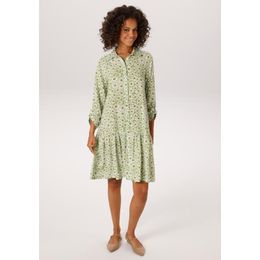 Aniston Casual Damen Aniston CASUAL Blusenkleid mit grafischen Bl&uuml;ten bedruckt gr&uuml;n 38, N-Gr