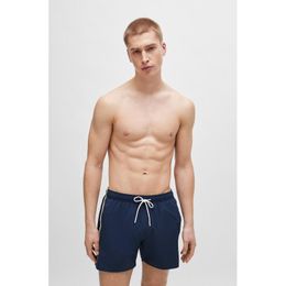 BOSS Herren BOSS Badeshorts &raquo;Iconic&laquo; mit Ges&auml;&szlig;tasche blau M, N-Gr