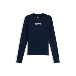 Tommy Jeans Damen Langarmshirt &raquo;TJW SLIM ESS LOGO 1 LS TEE&laquo; Baumwollmischung, slim fit XS (34)