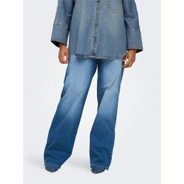 Only Carmakoma Damen Only CARMAKOMA High-waist-Jeans &raquo;CARWILLY HW WIDE DNM REA12187 NOOS&laquo; blau 46, L&auml;nge 32