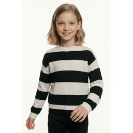 Kids Only M&auml;dchen KIDS Only Strickpullover &raquo;KOGFRANCA SHORT L/S STRIPE KNT NOOS&laquo; Viskosemischung, loose fit 146/152