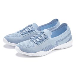Lascana M&auml;dchen Lascana Sneaker &raquo;Slipper, Halbschuh, Slip-On-Sneaker,&laquo; aus leichtem Textil-Material VEGAN blau 36