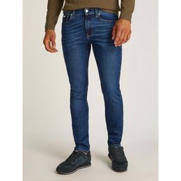 Calvin Klein Jeans Herren Slim-fit-Jeans &raquo;SLIM TAPER&laquo; Coinpocket, Logostickerei blau 30, L&auml;nge 34