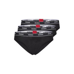 Hugo Underwear Damen HUGO Underwear Slip &raquo;TRIPLET BRIEF STRIPE&laquo; Packung, 3 Stk. mit HUGO Logo-Elastikbund schwarz XL, 3 Stk.