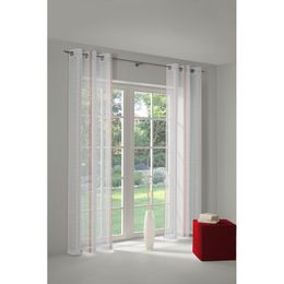 WIRTH Vorhang &raquo;Chlo&eacute;&laquo; &Ouml;sen 1 Stk. tlg. Store rot Polyester 245cm, &Ouml;sen, 140cm