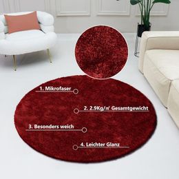 Bruno Banani Teppich &raquo;Dana Teppich, besonders weich und kuschelig, Kundenliebling&laquo; rund 30 mm H&ouml;he uni, Mikrofaser Teppiche, Wohnzimmer, Schlafzimmer, Esszimmer 