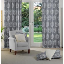 WIRTH Vorhang &raquo;Kingston&laquo; Kr&auml;uselband 1 Stk. tlg. blau Jacquard, Polyacryl, Polyester 145cm, Kr&auml;uselband, 135cm