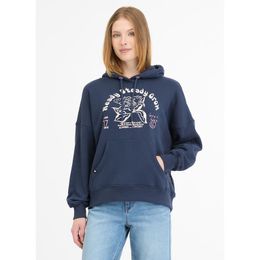 Ragwear Damen Sweatshirt &raquo;PIRITA PP&laquo;, mit Langarm, h&uuml;ftbedeckende L&auml;nge, aus Baumwolle und Polyester schwarz XXXL(46)