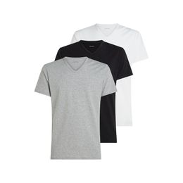 Calvin Klein Underwear Herren T-Shirt &raquo;S/S V NECK 3PK&laquo; Packung, 3er-Pack, 3 Stk. mit Logo am Saum schwarz-wei&szlig; XL (54)