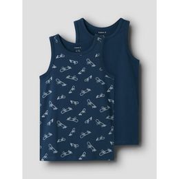 name it Kinder Unterhemd &raquo;NKMTANK TOP 2P TITAN SKATER NOOS&laquo; Set, 2 Stk. blau 110, 2 Stk., N-Gr