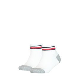 Tommy Hilfiger Herren Kurzsocken &raquo;TH KIDS ICONIC SPORTS QUARTER&laquo; 2 Paar, mit Kontraststreifen und schmalem Rippenb&uuml;ndchen wei&szlig; 35-38