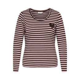 Only Carmakoma Damen Only CARMAKOMA Langarmshirt &raquo;CARBODIL L/S O-NECK BLOUSE JRS&laquo; Materialmix, slim fit XL