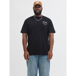 Jack & Jones PlusSize Jack & Jones Plussize Herren Jack & Jones PlusSize T-Shirt &raquo;JJEURBAN EDGE STUDIO TEE SS SN PLS&laquo; mit Logobranding schwarz 4XL