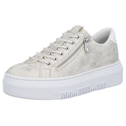 Rieker Damen Plateausneaker Sneaker, Slip-On Sneaker, Slipper mit Schaftrandpolster wei&szlig; 37