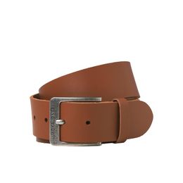 Jack & Jones Jack & Jones Herren Lederg&uuml;rtel &raquo;JACBRAGA LEATHER BELT SN&laquo; mit silberner Schlie&szlig;e braun 100