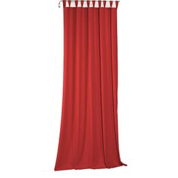 WIRTH Vorhang &raquo;Newbury&laquo; Schlaufen 1 Stk. tlg. rot Jacquard, Baumwolle, Polyester 125cm, Schlaufen, 65cm