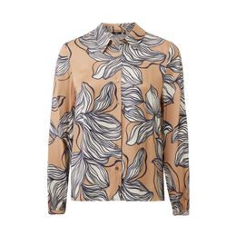 Mexx Blouse female size XL Dark beige / Night blue / White