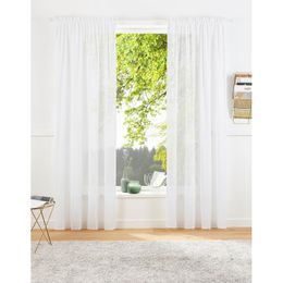 LeGer Home by Lena Gercke Vorhang &raquo;Lanea&laquo; Multifunktionsband 1 Stk. tlg. Leinenoptik, 1 Schal, verschiedene Gr&ouml;&szlig;en wei&szlig; Baumwolle, Polyester 225cm, 