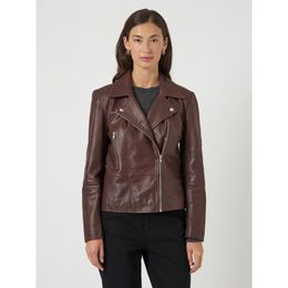 Y.A.S Damen Lederjacke &raquo;YASSOPHIE LEATHER JACKET&laquo; mit Biker Details braun XL