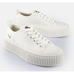 Buffalo Damen Sneaker &raquo;MADISON&laquo; , Freizeitsneaker, Halbschuh, Schn&uuml;rschuh mit Memory Foam Fu&szlig;bett wei&szlig; 40