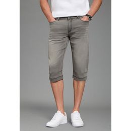 Bruno Banani Herren Jeansbermudas &raquo;Hutch-Bermuda&laquo; Straight-Fit, normale Leibh&ouml;he, aus elastischem Denim-Material grau 42, L&auml;nge 32