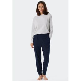 Schiesser Damen Pyjamahose &raquo;Mix + Relax&laquo; Single-Jersey-Qualit&auml;t, bequem blau 36, N-Gr