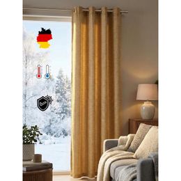 WIRTH Vorhang &raquo;Trondheim B&laquo; &Ouml;sen 1 Stk. tlg. gelb Polyacryl 145cm, &Ouml;sen, 131cm