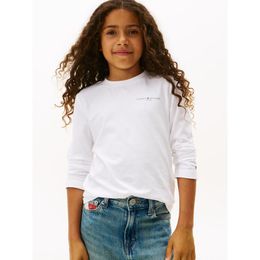Tommy Hilfiger M&auml;dchen Langarmshirt &raquo;MINI CORP T-SHIRT LS&laquo; Kinder bis 16 Jahre wei&szlig; 5 (110)