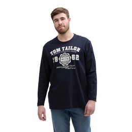 Tom Tailor Plus Herren Tom Tailor PLUS Langarmshirt mit Logo-Stickerei 3XL