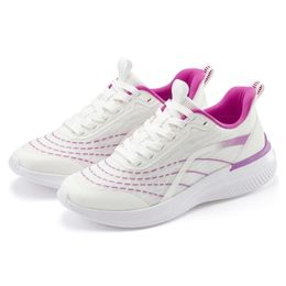 Lascana Damen Lascana Sneaker &raquo;Halbschuh, Schn&uuml;rschuh, Freizeitschuh, Turnschuhe,&laquo; aus Textil mit Farbakzenten lila 36