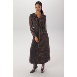 Aniston Selected Damen Aniston SELECTED Maxikleid mit verspielten Volants am V-Ausschnitt - NEUE KOLLEKTION 48, N-Gr
