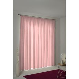 Adam Vorhang &raquo;Uni Collection&laquo; Kr&auml;uselband 1 Stk. tlg. aus 100% Bio-Baumwolle rosa Jacquard, Baumwolle (Bio-Baumwolle) 145cm, Kr&auml;uselband, 145cm