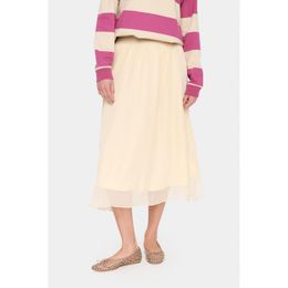 Saint Tropez Damen Midirock &raquo;CoralSZ Skirt&laquo; aus Chiffon grau S (36)