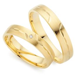 Phoenix Ph&ouml;nix Unisex Trauring &raquo;Schmuck Partnerring Ehering Verlobungsring Freundschaftsring&laquo; Made in Germany - wahlweise mit oder ohne Brillant 70, ohne 