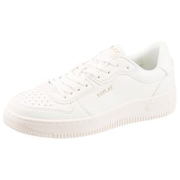 Replay Herren Sneaker Schn&uuml;rschuh, Halbschuh, Freizeitsneaker mit gepolstertem Schaftrand wei&szlig; 42