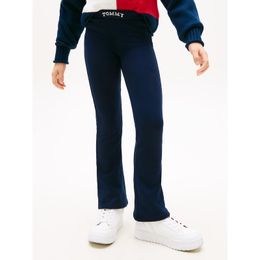 Tommy Hilfiger M&auml;dchen Leggings &raquo;TOMMY FOIL FLARE LEGGING&laquo; Regular fit, f&uuml;r Kinder bis 16 Jahre blau 3 (98), N-Gr