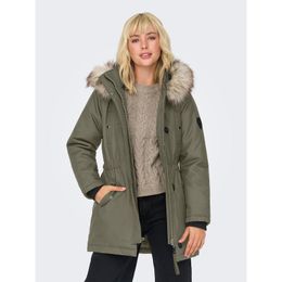 Only Damen Only Parka &raquo;ONLIRIS FUR WINTER PARKA LIFE CC OTW&laquo; mit Kapuze Kunstfaser beige XS
