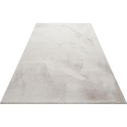 Wecon home Basics Hochflor-Teppich &raquo;Anna&laquo; rechteckig 25 mm H&ouml;he Wohnzimmer, Schlafzimmer, Felloptik, sehr weich und flauschig, Uni grau Kunstfaser B :