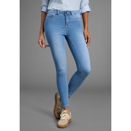 Arizona Damen Skinny-fit-Jeans &raquo;Ultra Stretch&laquo; extra-eng geschnittene Beinform, modische Used-Waschung blau 52, N-Gr