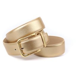 Anthoni Crown Damen Lederg&uuml;rtel gold 75