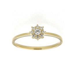 Firetti Damen Goldring &raquo;Schmuck Geschenk Gold 333 Damenring Goldring Stern&laquo; mit Zirkonia (synth.) gold 19, Gelbgold 333, 1,5mm