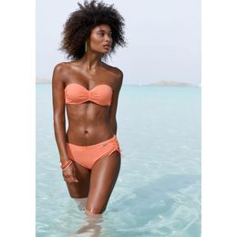 Venice Beach Damen Bandeau-Bikini-Top &raquo;Lucky&laquo; aus gerippter Strukturware rot 40, Cup B