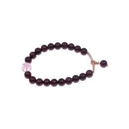 Firetti Damen Charm-Armband &raquo;Schmuck Geschenk Silber 925 Armkette Charmarmband Sternzeichen&laquo; Made in Germany - mit Edelsteinen rosa 18, Steinbock, 