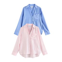 next Bluse Damen Gr&ouml;&szlig;e M hellblau / pastellpink / wei&szlig;