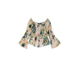 Desigual Blouse female size S mottled blue / mottled green / Pastel red