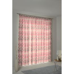 Adam Vorhang &raquo;Bio Bel&laquo; Kr&auml;uselband 1 Stk. tlg. aus 100% Bio-Baumwolle rosa Jacquard, Baumwolle (Bio-Baumwolle) 145cm, Kr&auml;uselband, 145cm